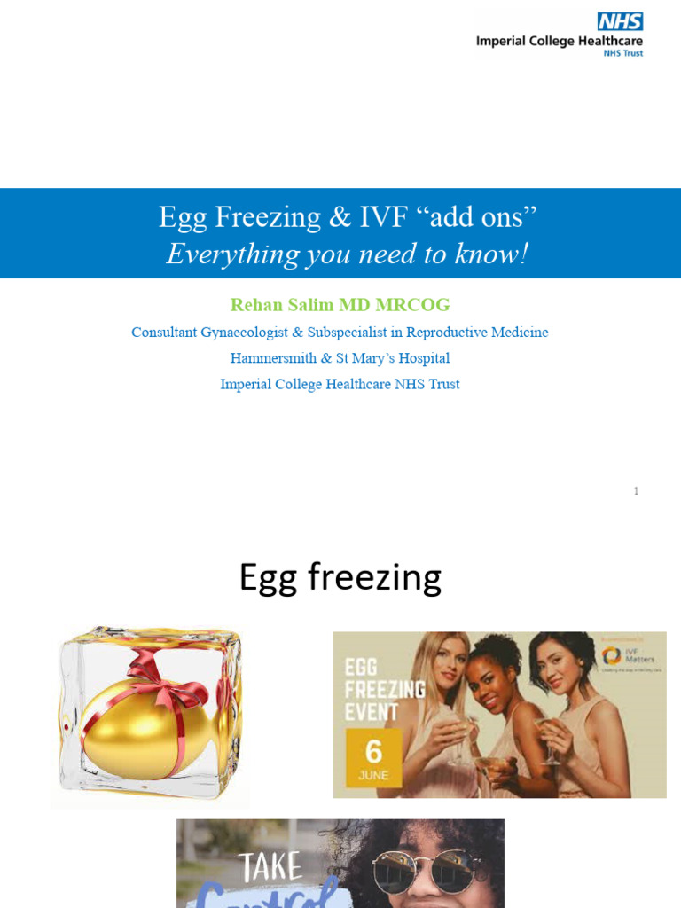 Gynaecology GP Study Afternoon MR Rehan Salim | PDF | In Vitro ...