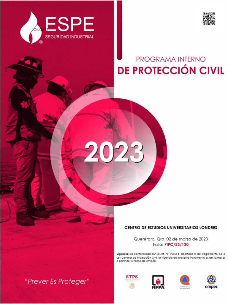 Plan Interno Protección Civil 2023 | Descargar gratis PDF | Defensa Civil | Riesgo