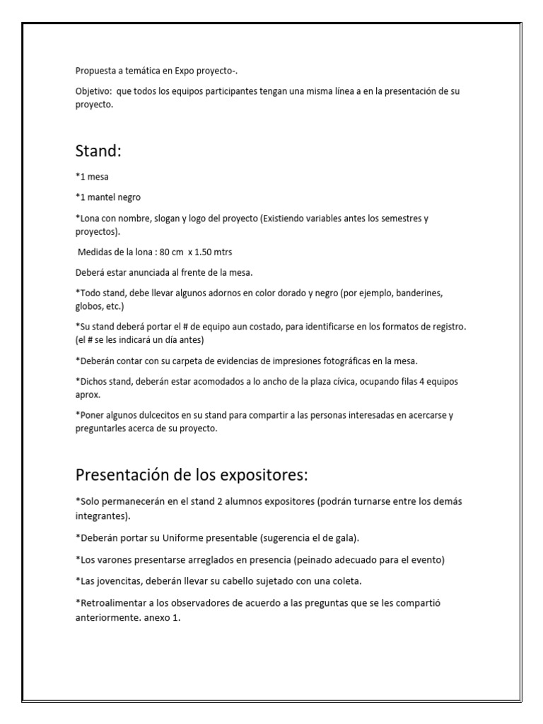 Temática de expo proyectos | PDF