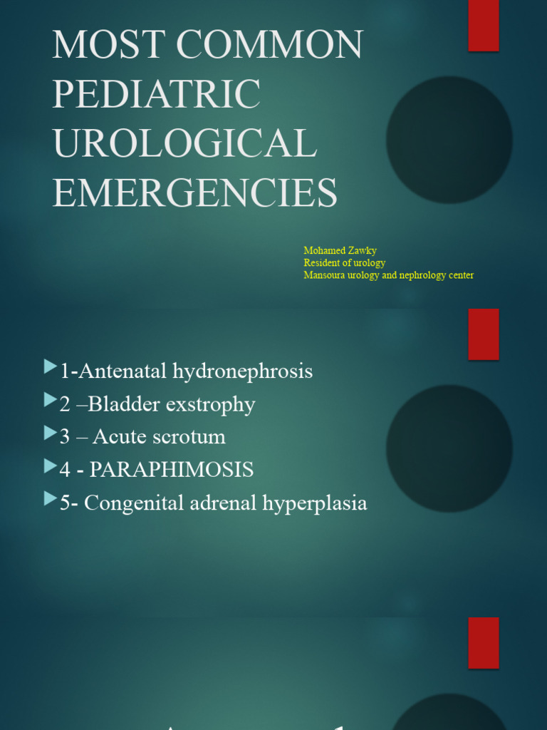 Pediatric Emergency | PDF | Genitourinary System | Medicine