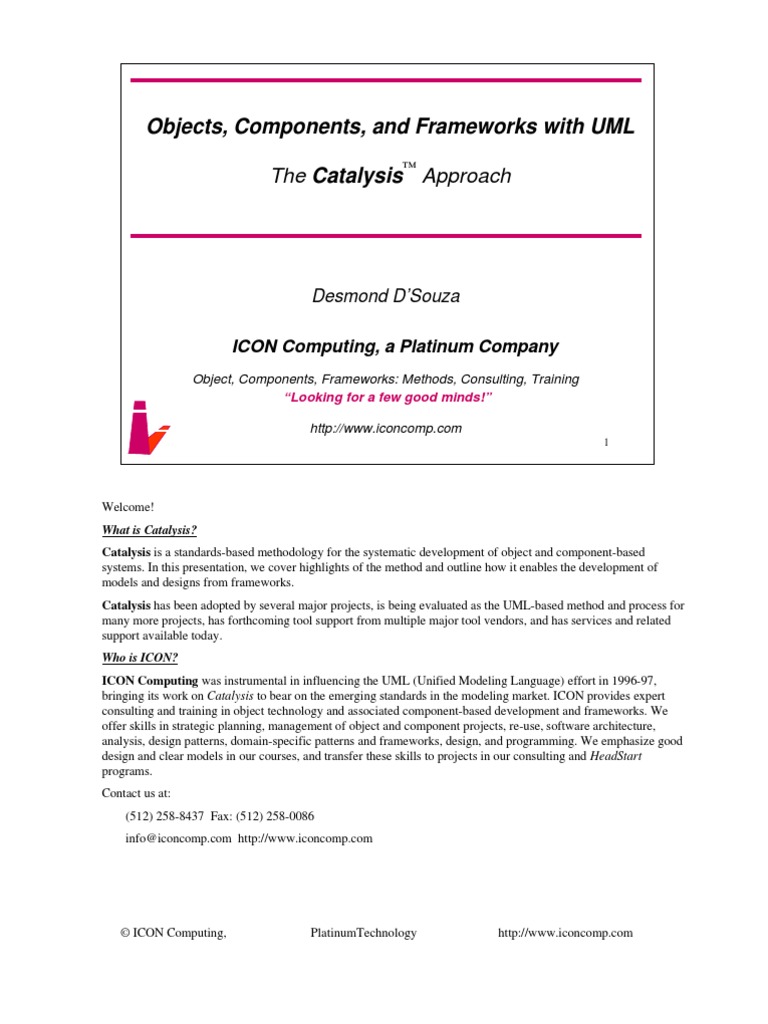 Objects, Components, and Frameworks With UML: The Catalysis Approach | PDF | Art