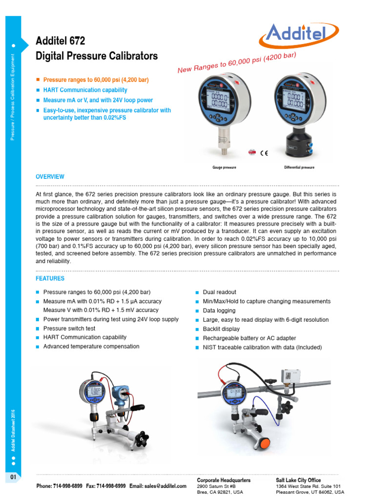 Adt672 Datasheet | PDF | Calibration | Pressure Measurement