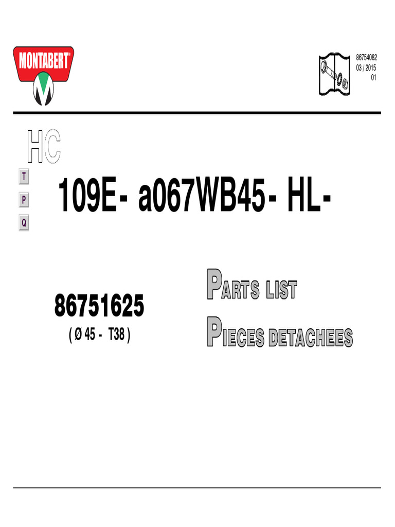 Montabert Drifter Maintenance Guide | PDF | Machines | Manufactured Goods