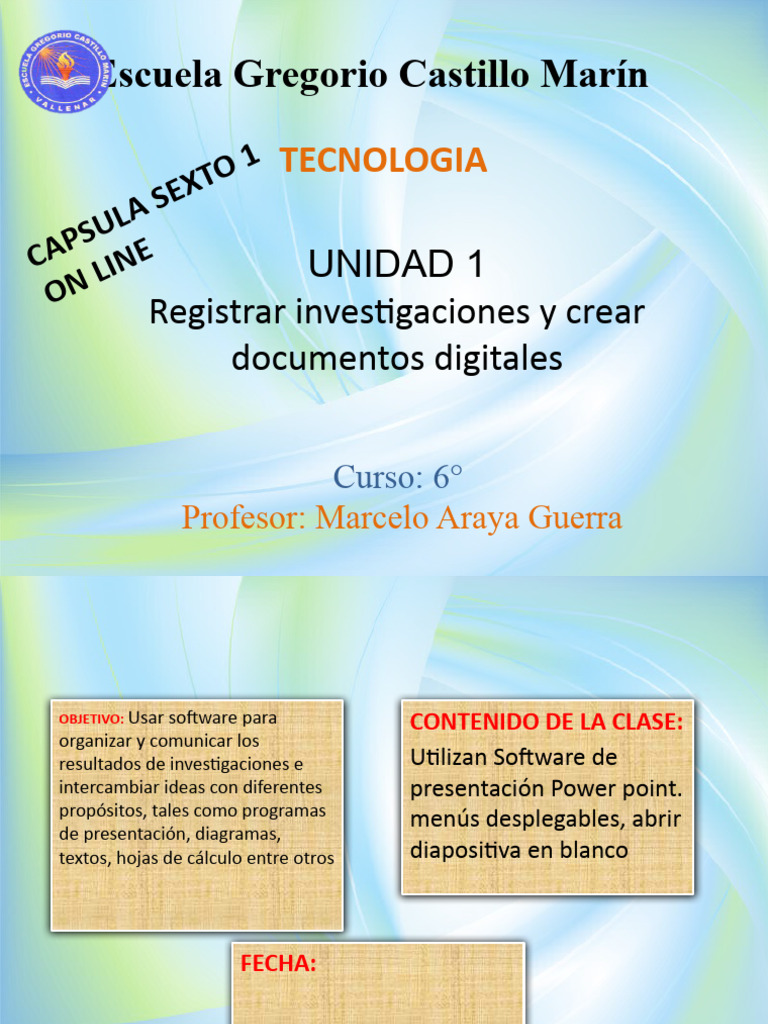 Capsula Sexto 1 | PDF | Microsoft PowerPoint | Software de la aplicacion