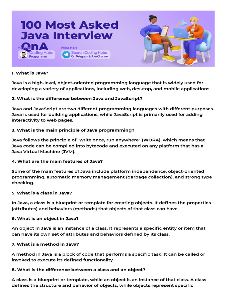 100 Most Asked Java Interview QnA | PDF | Method (Computer Programming) | Inheritance (Object ...