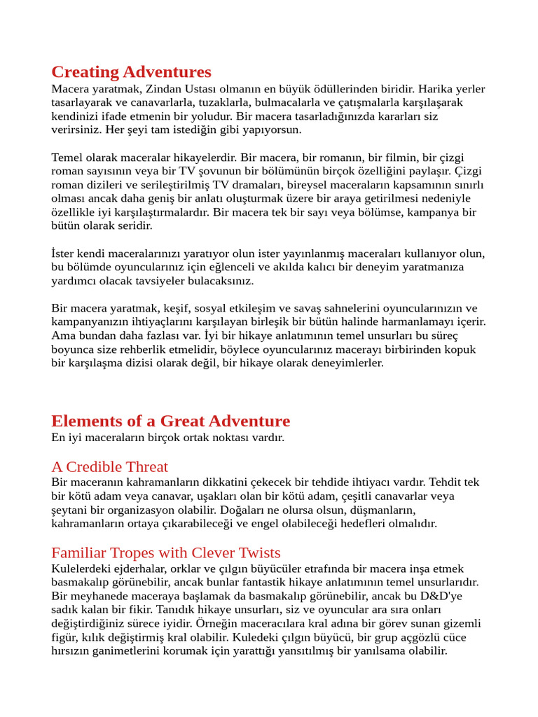 Dungeon Master Guide Creating Adventures | PDF