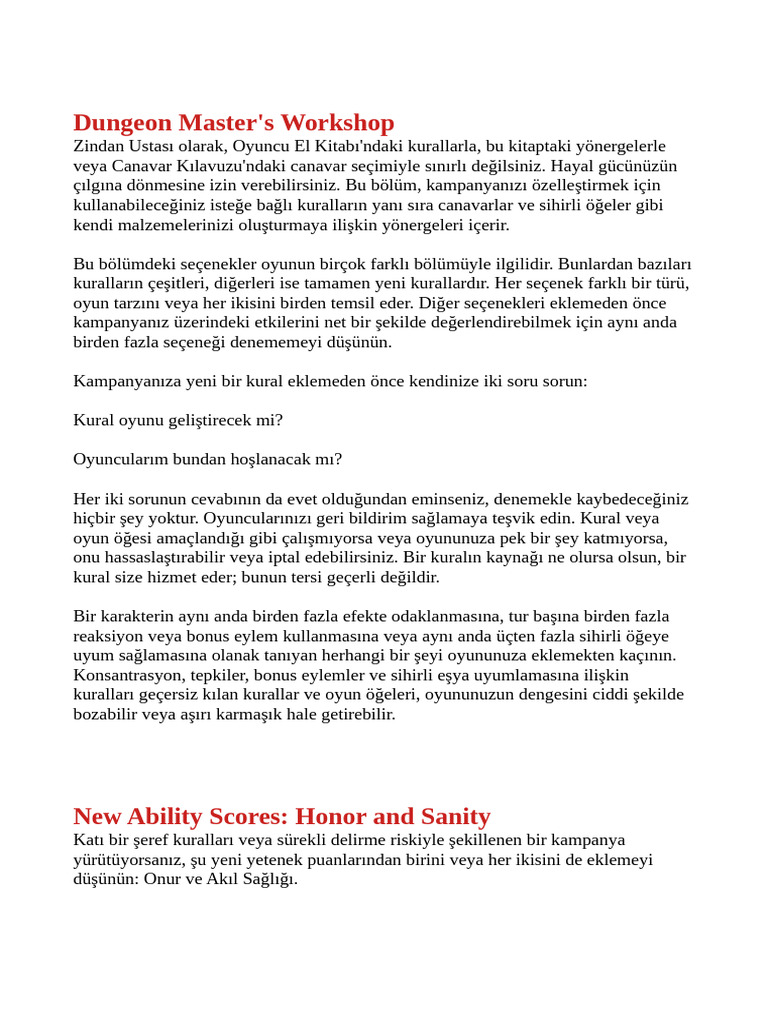 Dungeon Master Guide DM Workshop | PDF