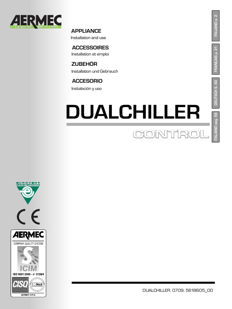 Aermec Dual Chillers | PDF | Design | Manufactured Goods