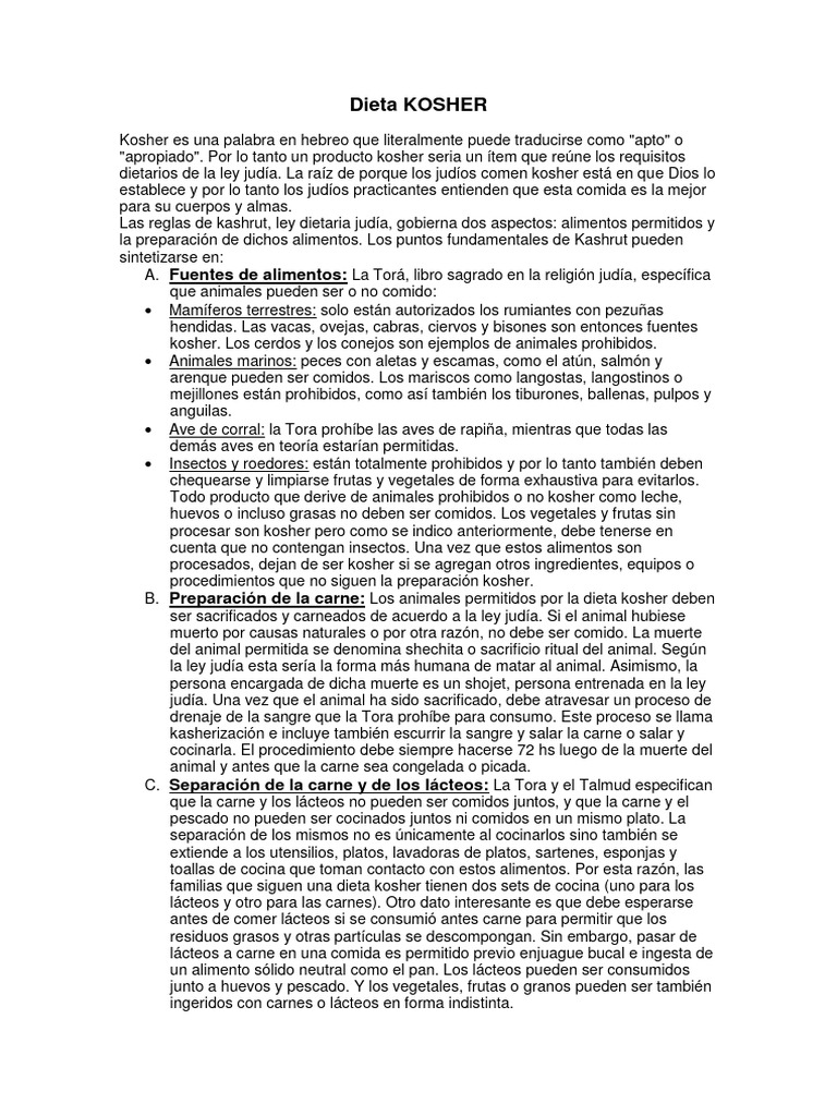 Kosher Pdf