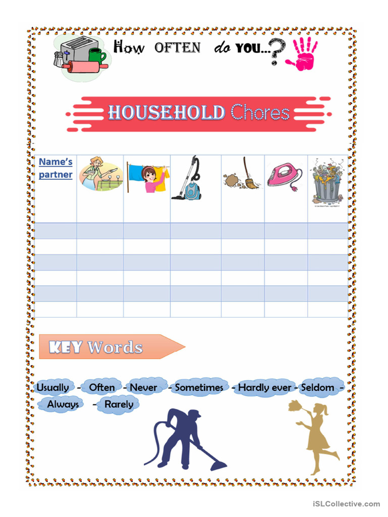 Household Chores - Speaking | PDF