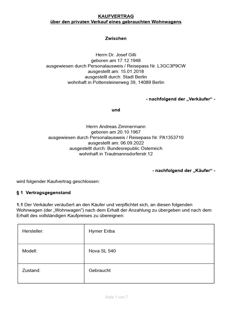 Schne Vorlage Fr Kaufvertrag Bilder