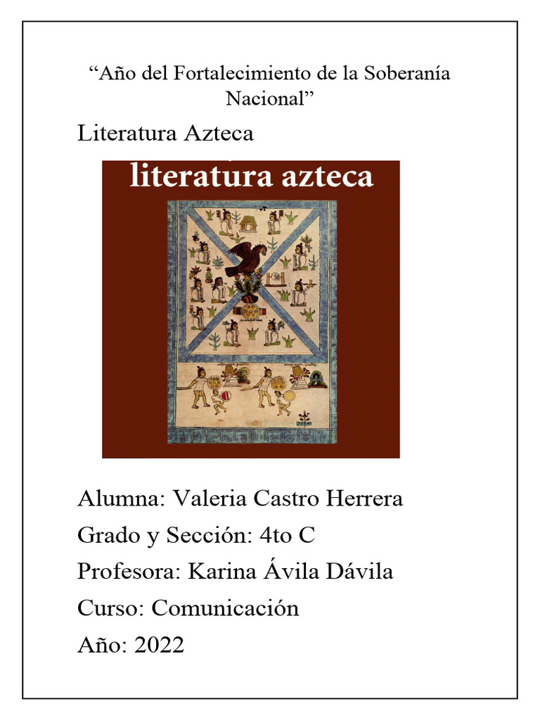 Literatura Azteca | PDF | Códice