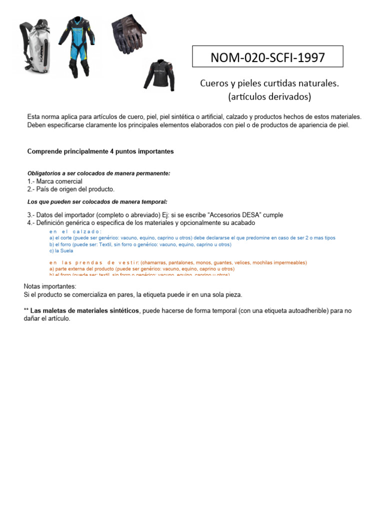 Manual NOM 020 Articulos de Piel y Calzado | PDF