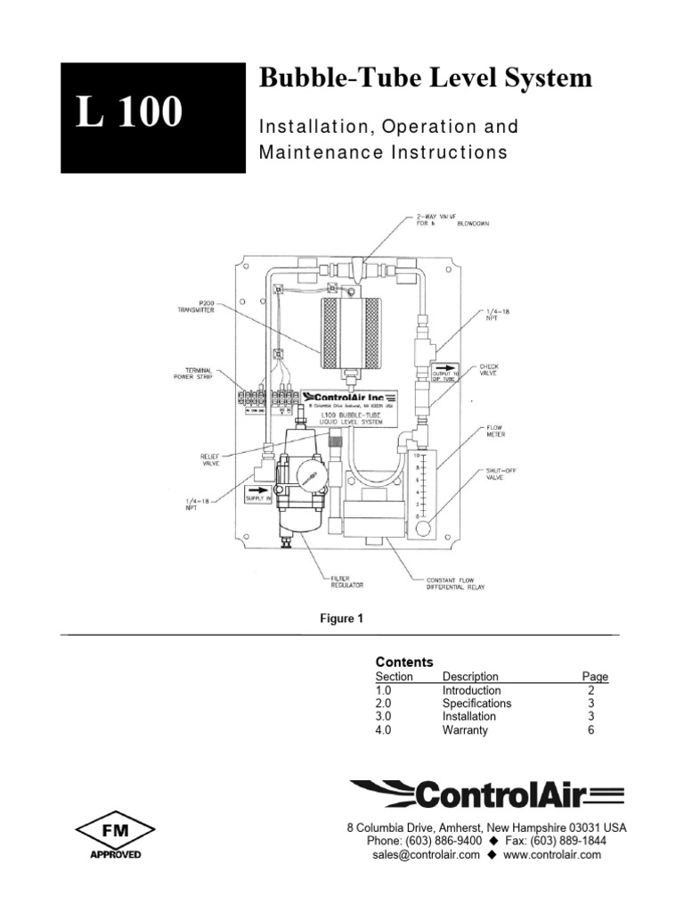 Control Air Bubble-Tube Level System L100 - IOM | Download Free PDF ...