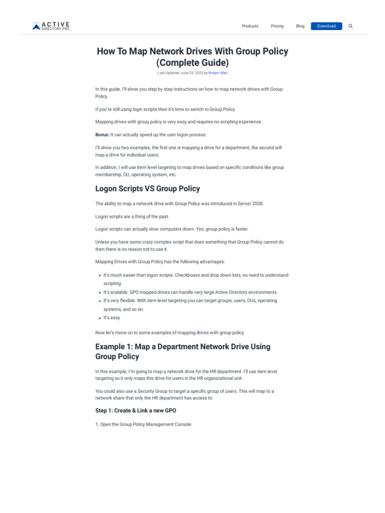 Como Map Network Drives With Group Policy | PDF | Group Policy | Login