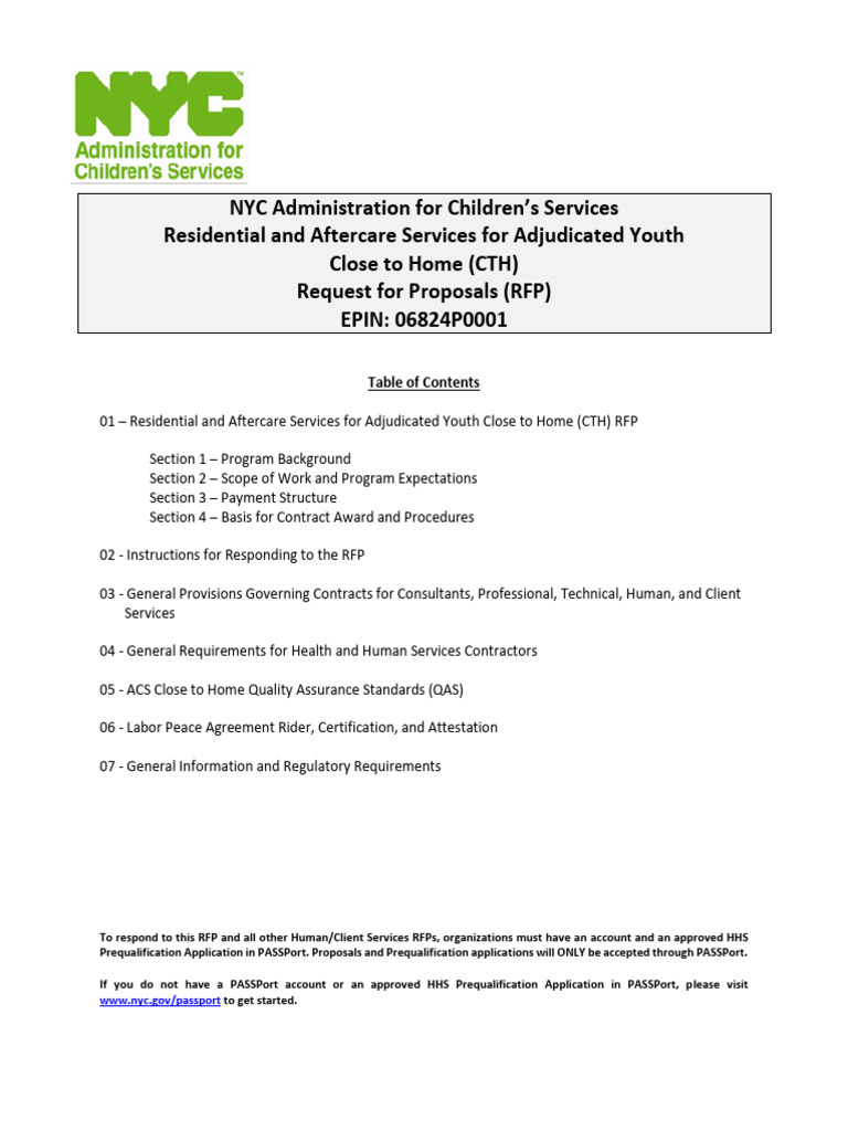01 - Residential and Aftercare Services For Adjudicated Youth CTH RFP ...