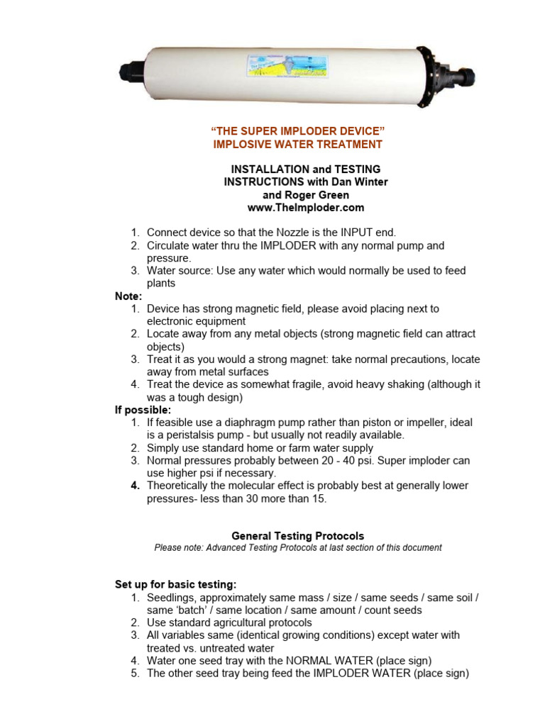 Farmers' Guide to Super Imploder | PDF | Plant Nutrition | Water