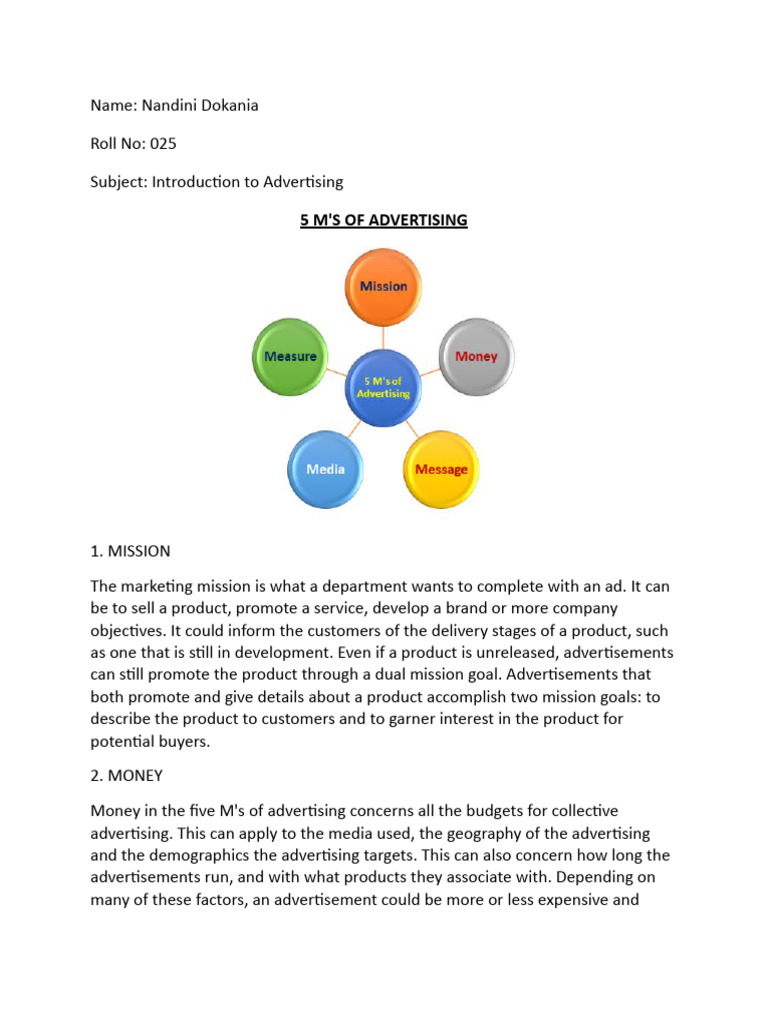 5ms of Advertising | PDF | Advertising | Target Audience
