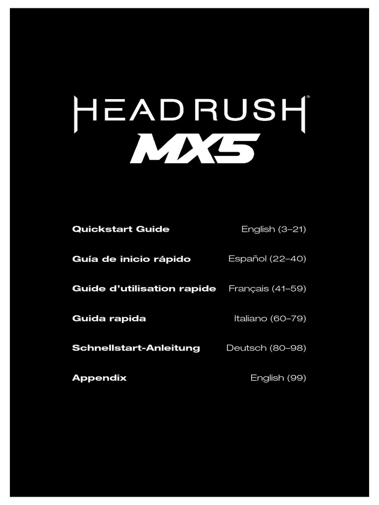 MX5 Quickstart Guide v1.7 | PDF | Equalization (Audio) | Sound