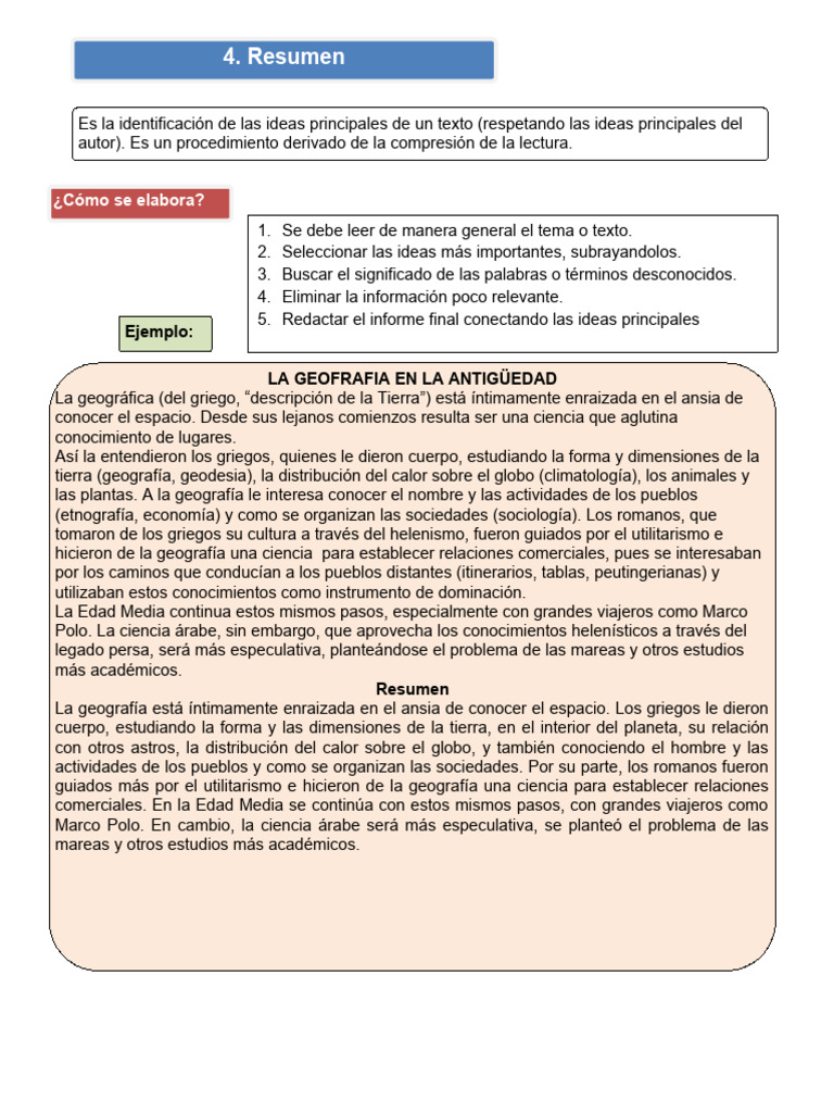 Cómo Elaborar Un Resumen | PDF | Science | Geografía