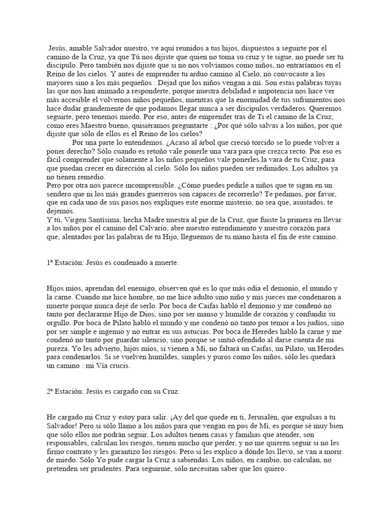 Vía Crucis RP Calderón | PDF | eucaristía | Teología