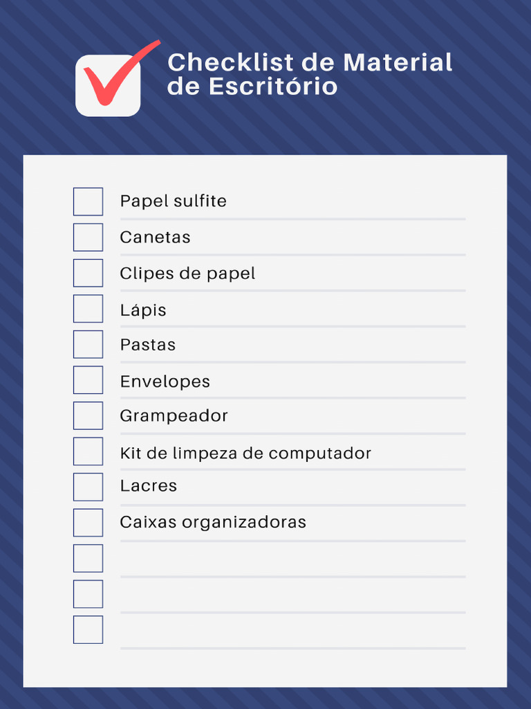 Azul e Branco Listrado Checklist | PDF