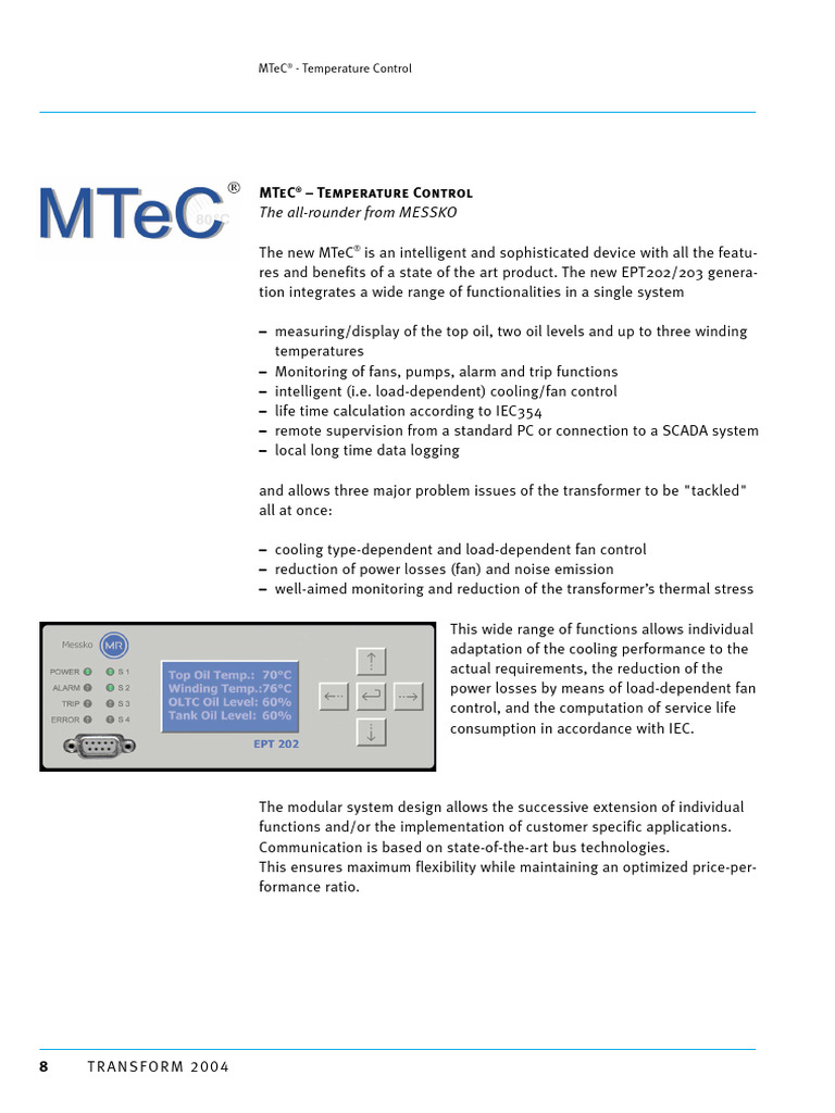 Transform - 2004 - Flyer - MTeC Ept202 | PDF | Scada | Computing