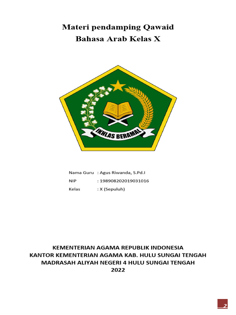 Pengertian Kalam Dalam Ilmu Nahwu | PDF