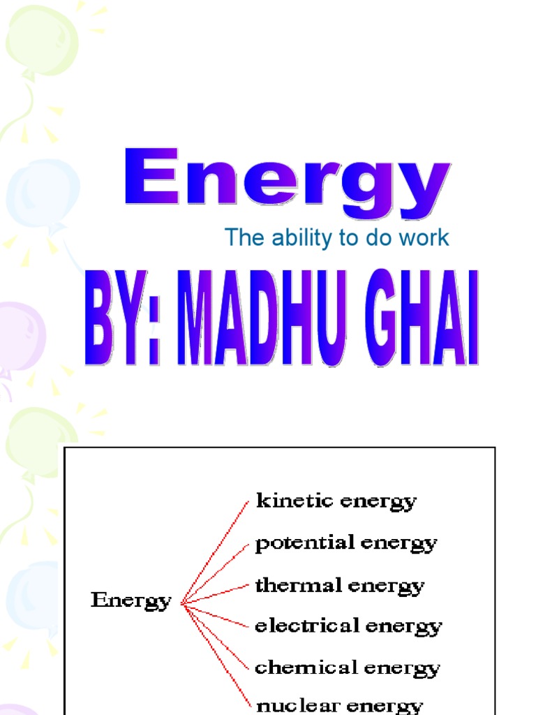 Types of Energy: Kinetic, Potential, Nuclear | PDF