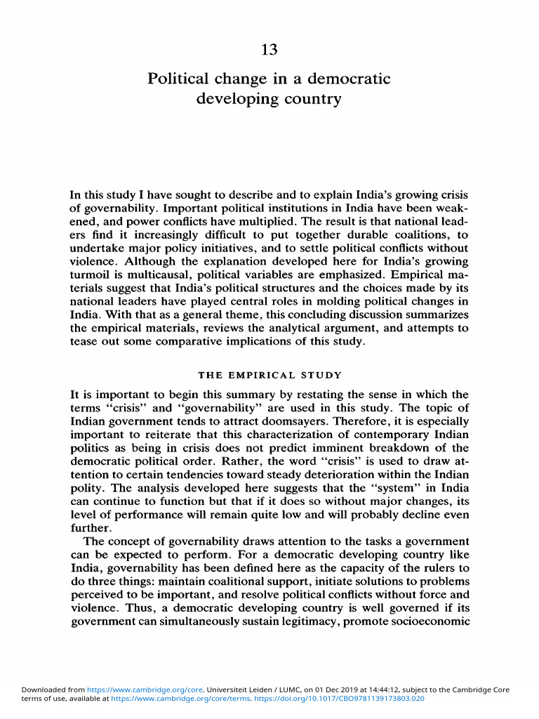 India's Crisis of Governability Explained | PDF | Democracy | Political ...