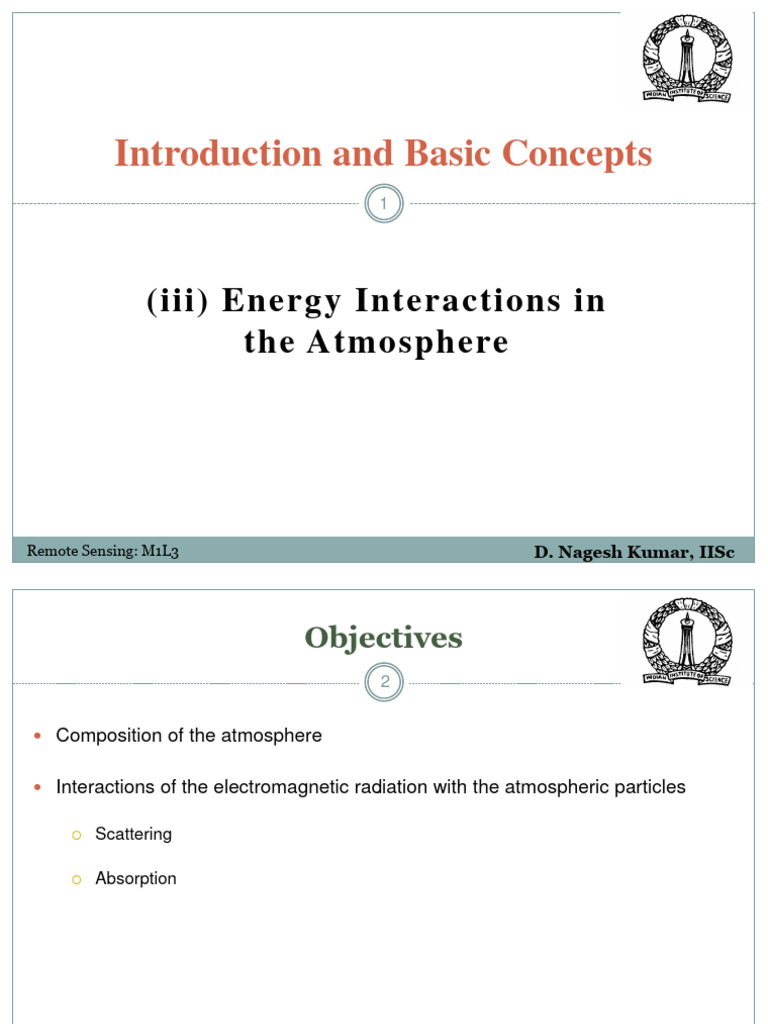 Atmospheric Energy Interactions | PDF | Atmosphere Of Earth | Scattering