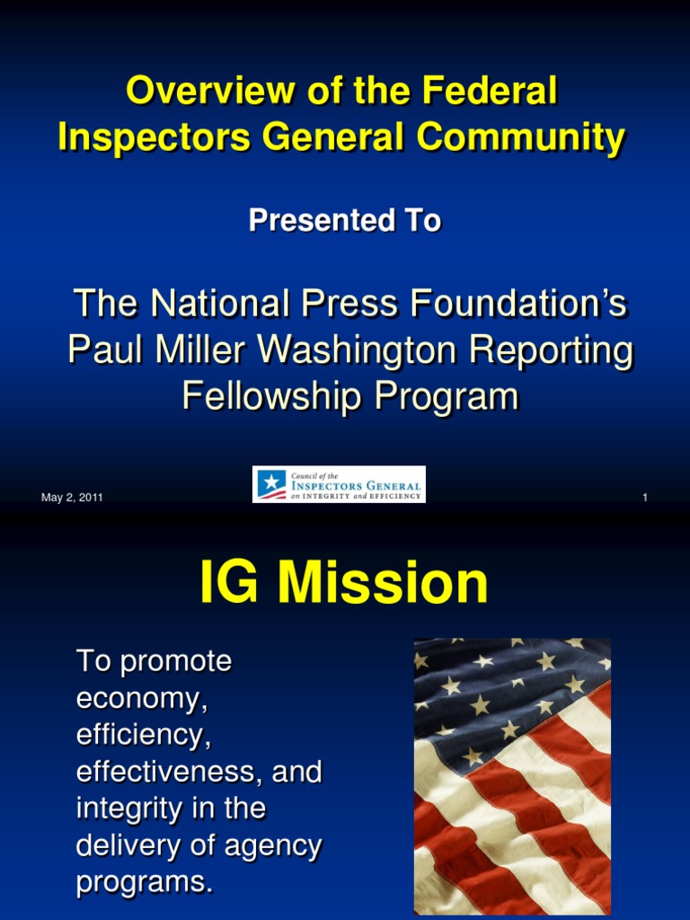 Federal Inspectors General Overview | PDF | Government Of The United ...