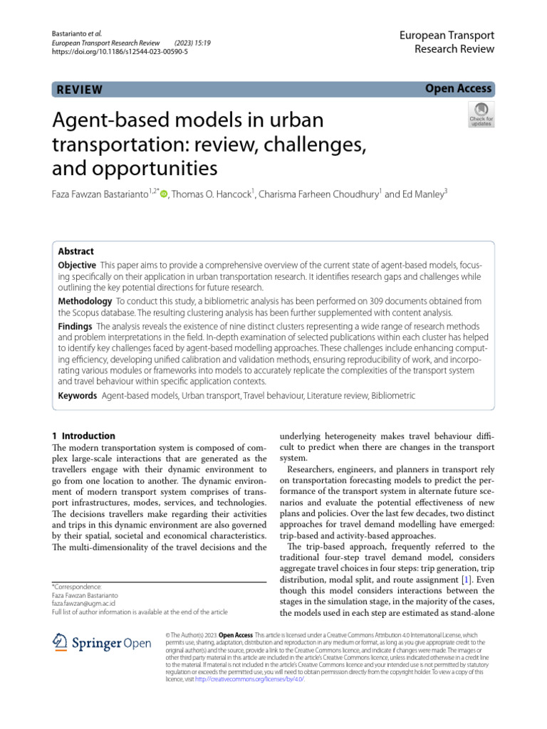 BA Teknik Sipil - s12544-023-00590-5 | PDF | Agent Based Model | Simulation