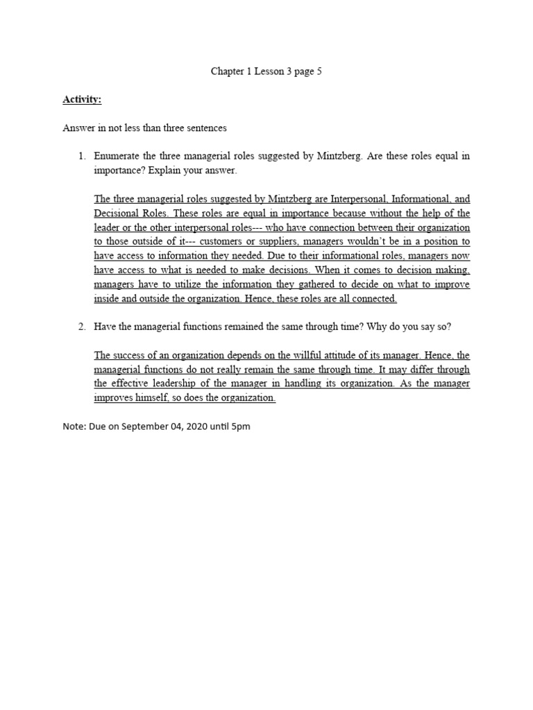 Chapter 1 Lesson 3 | PDF