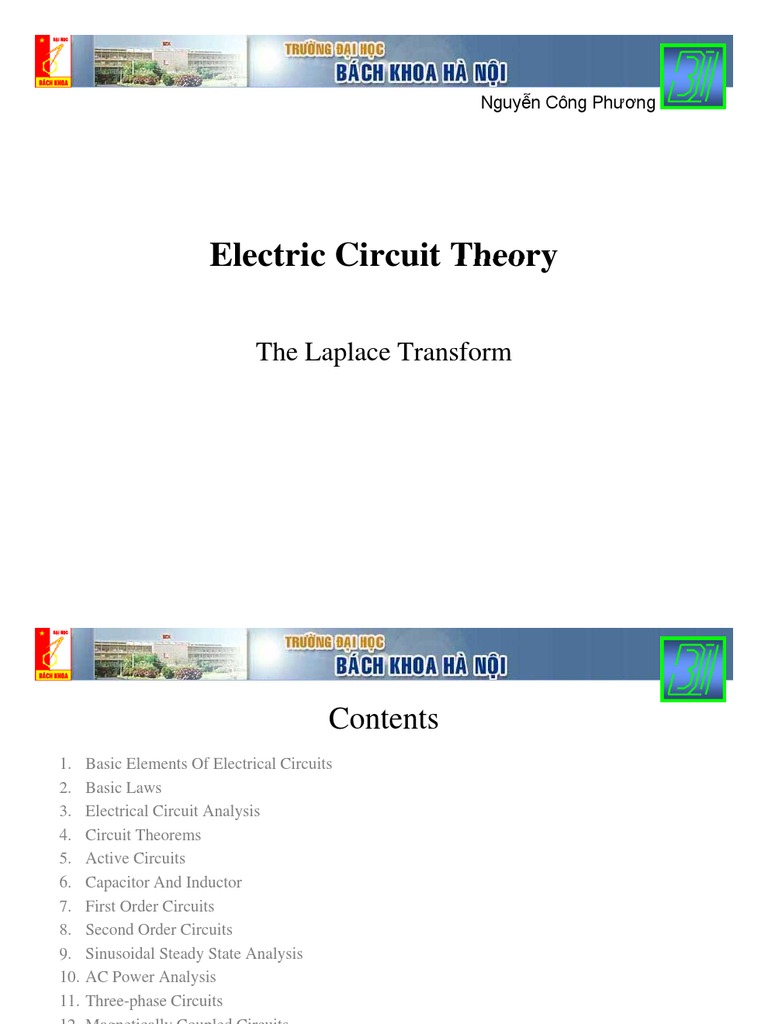 LTM Laplace Transform 2011a MK | PDF | Laplace Transform | Electrical Network