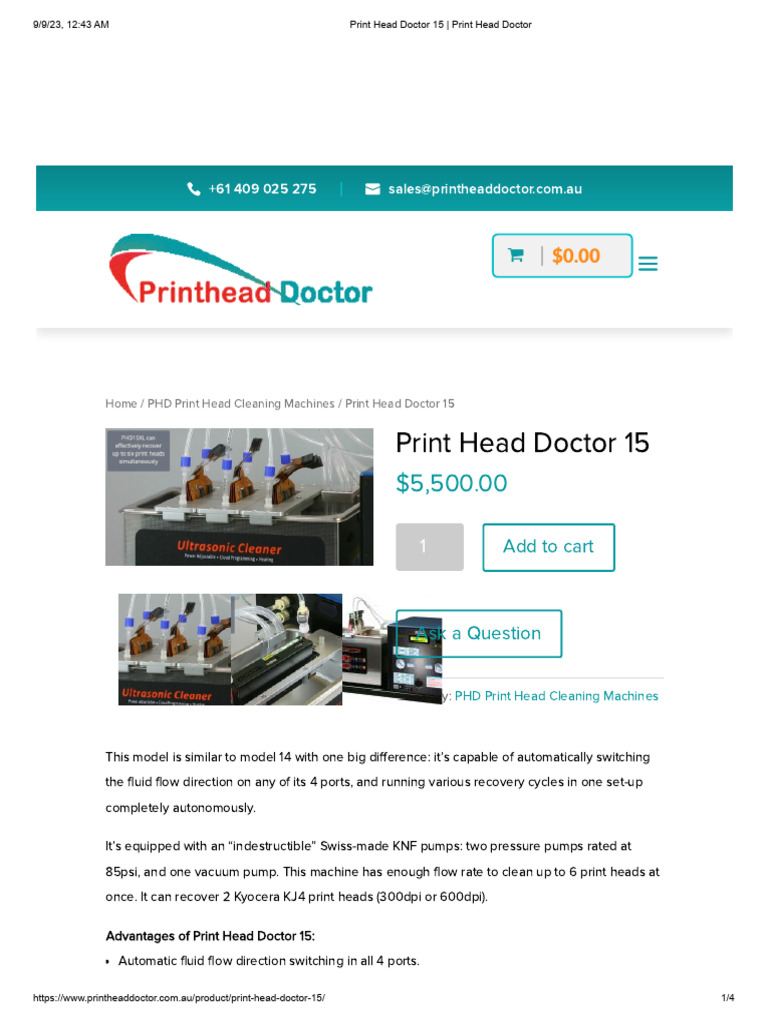 Print Head Doctor 15 - Print Head Doctor | PDF | Filtration | Printer ...