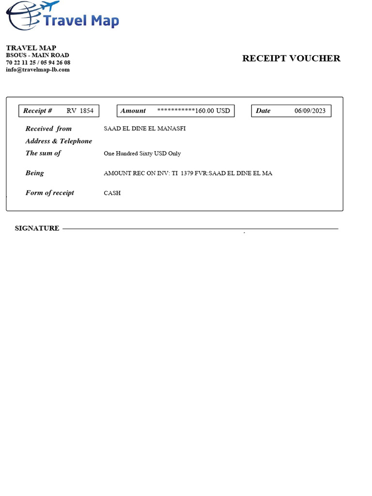 Receipt 160 Usd Saad El Din e | PDF | Law
