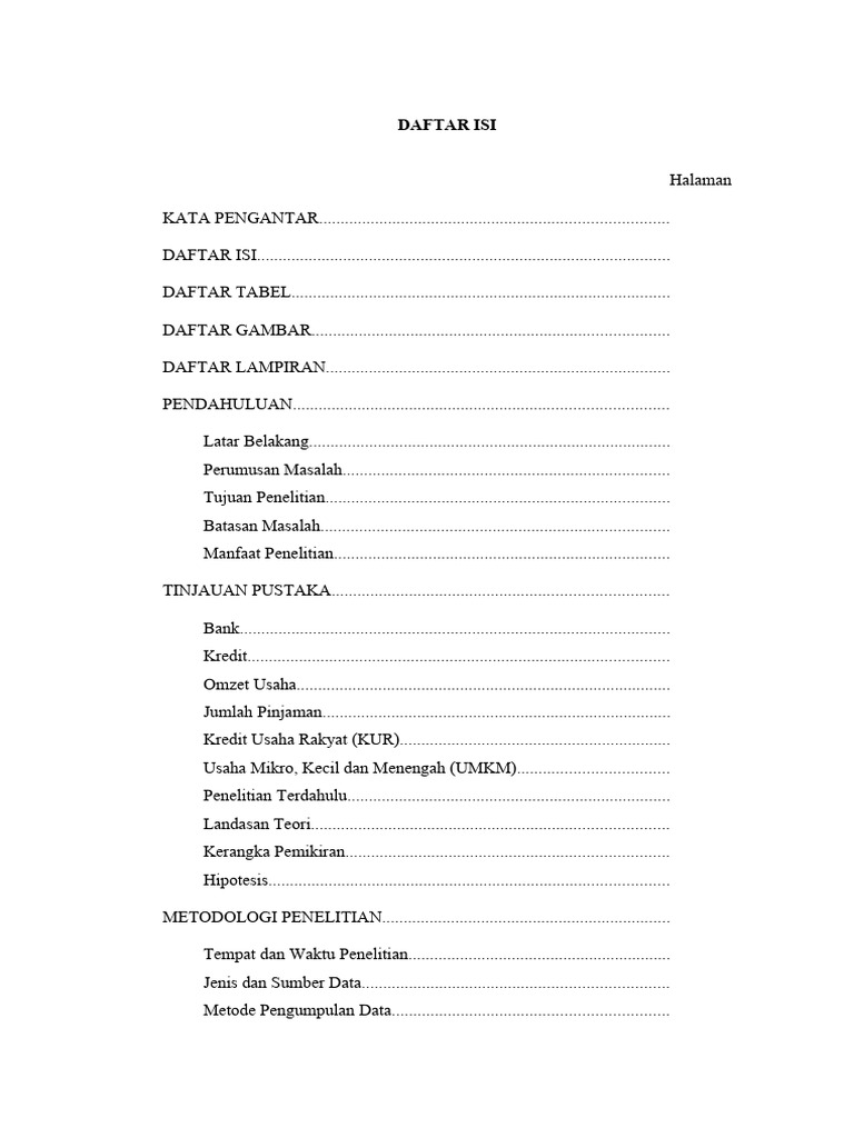 Daftar Isi Dokumen Penelitian | PDF | Bisnis | Seni