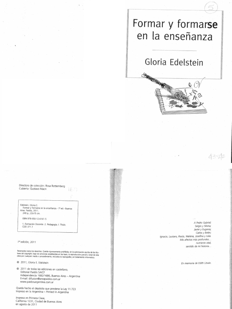 EDELSTEIN - Formar y Formarse en La Enseñanza - Caps 4 y 5 | PDF