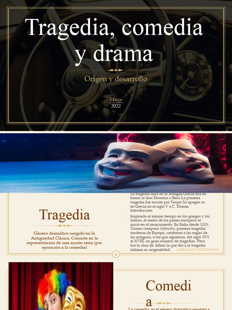 Tragedia, Comedia y Drama | PDF | Teatro | Comedia