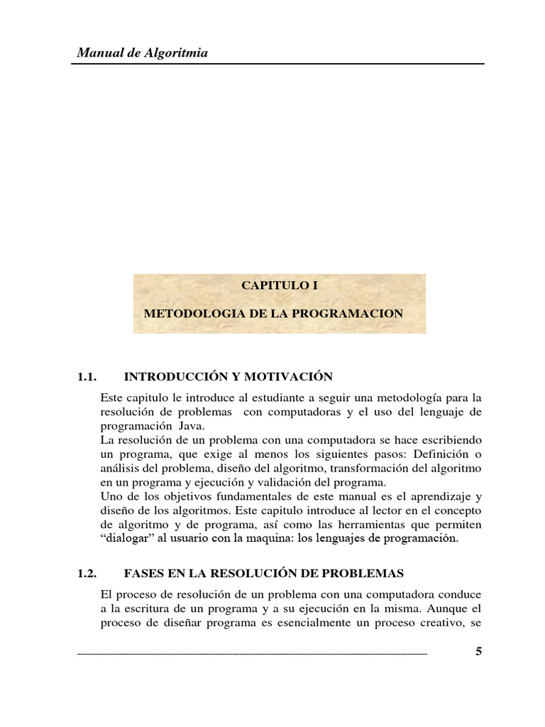 Metodologia de La Programacion | PDF | Algoritmos | Programa de computadora