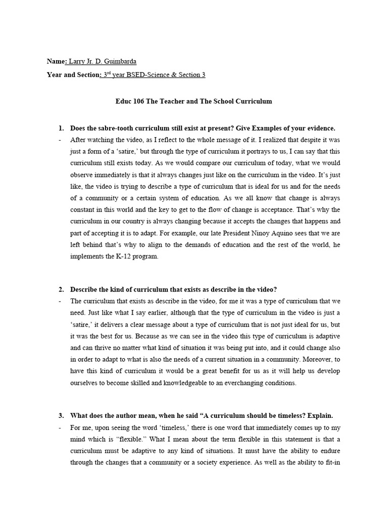 Educ 106 - 2nd Activity (Guimbarda, Larry Jr. D.) | PDF