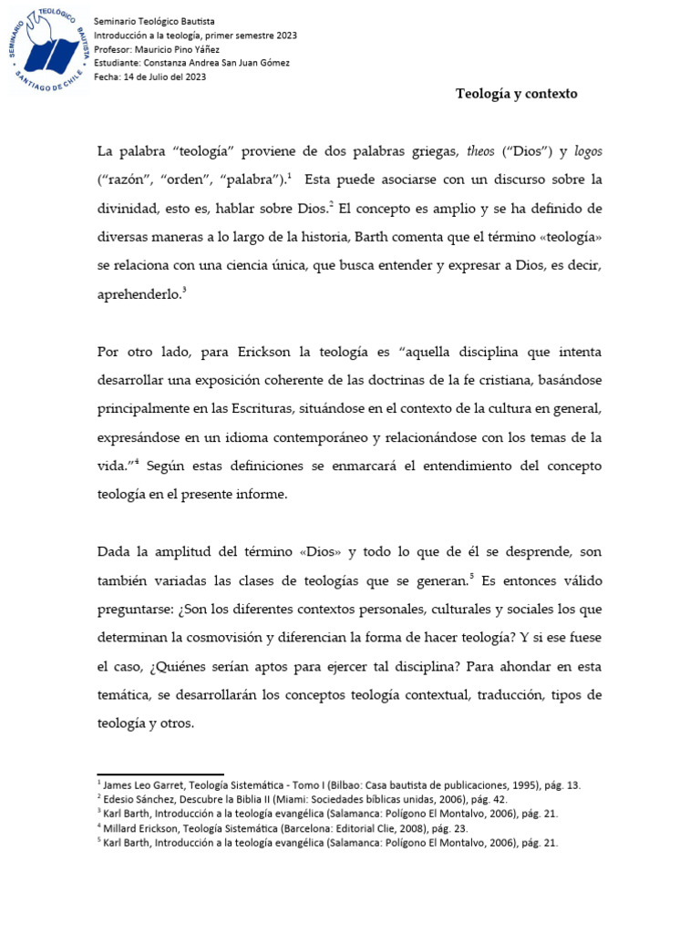 Teología Contextual y Adolescentes | PDF | Teología | Biblia