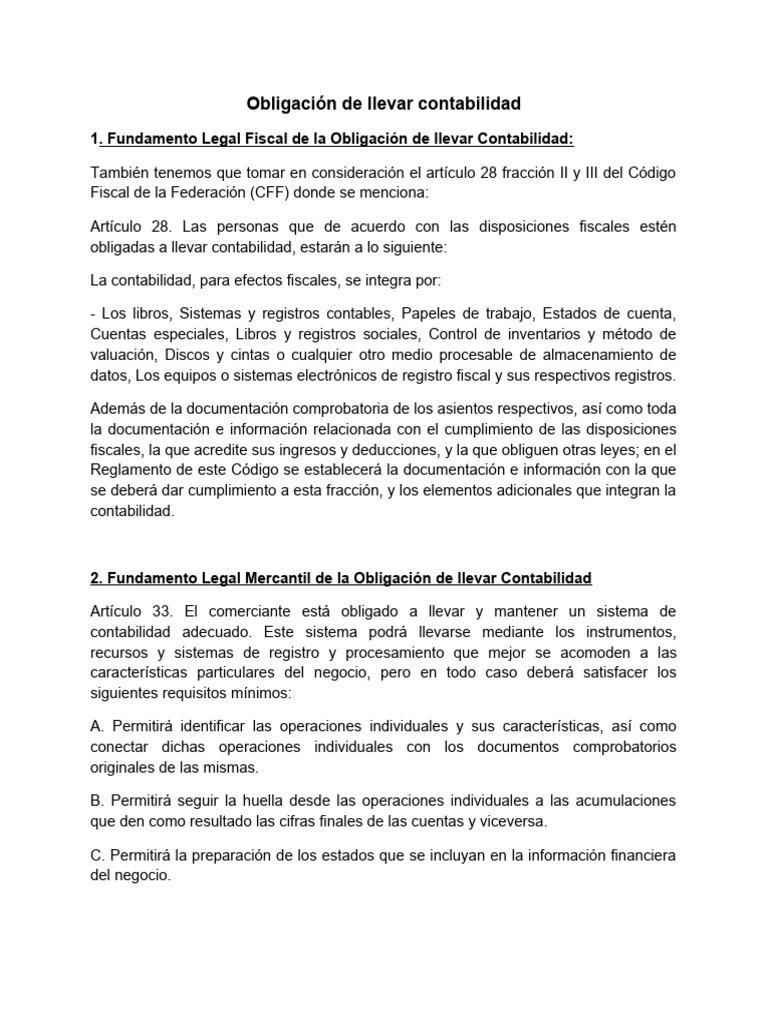 Obligación de Llevar Contabilidad | PDF | Contabilidad | Business