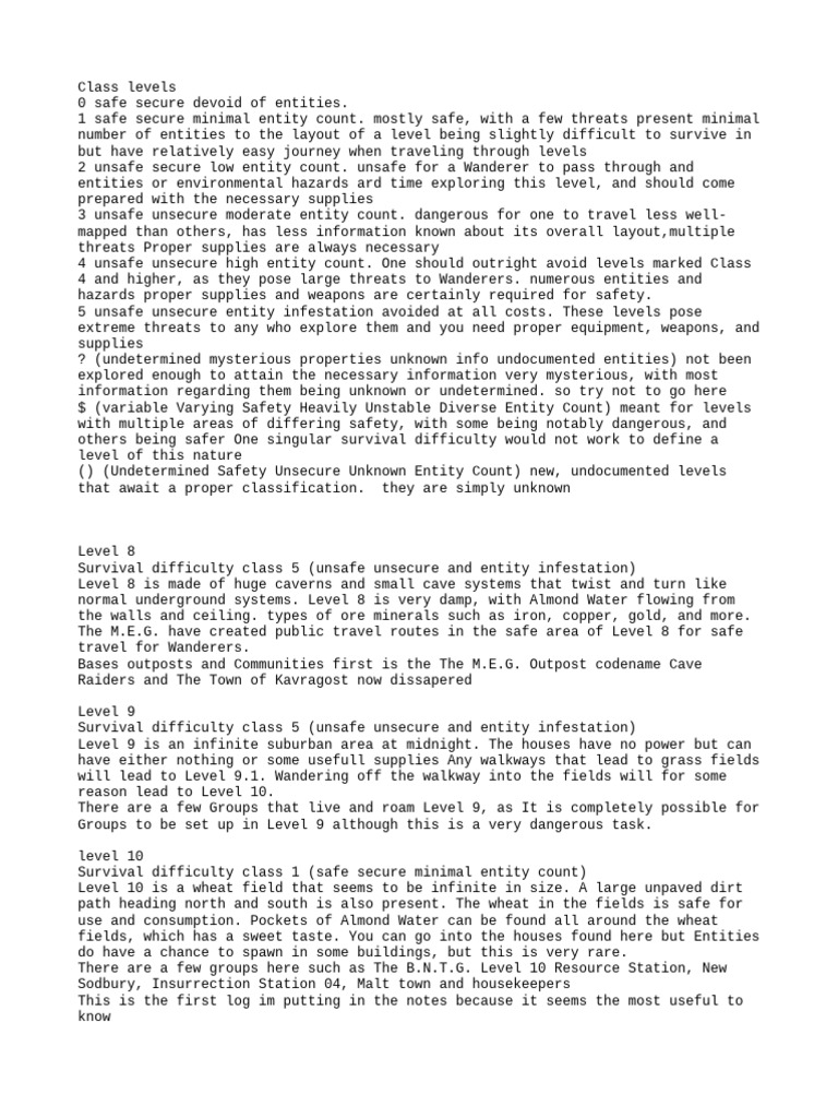 Backrooms Guide Notepad | PDF