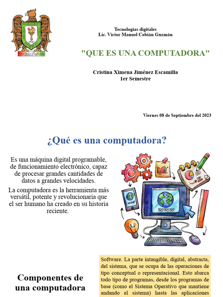 Presentacion Computadora | PDF | Hardware de la computadora | Informática