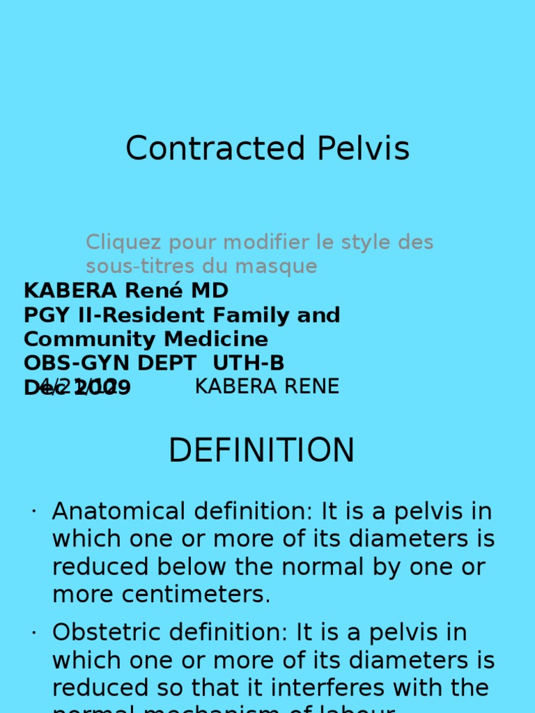 Contracted Pelvis: Cliquez Pour Modifier Le Style Des Sous-Titres Du ...