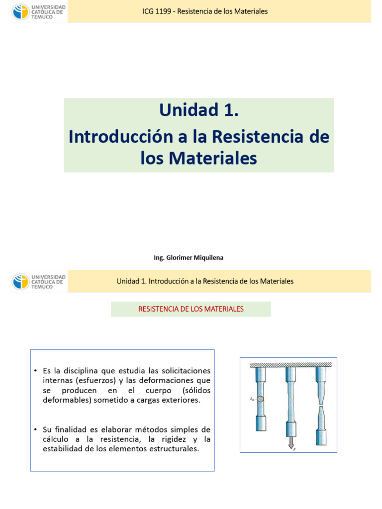 Unidad 1. Resistencia de Los Materiales | PDF | Resistencia de materiales | Viga (Estructura)