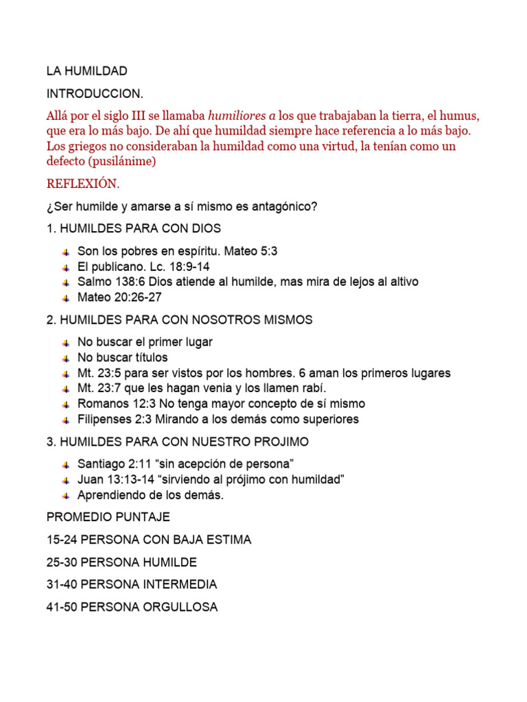 La Humildad | PDF