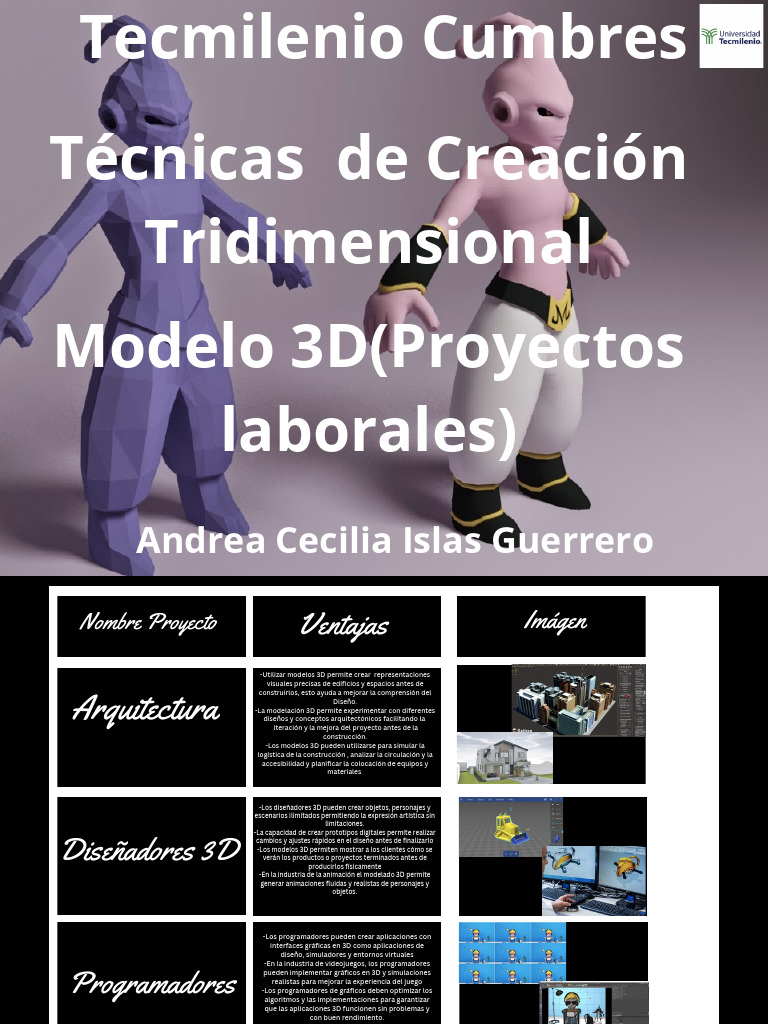 3 Proyectos Laborales (Modelos 3D) | PDF | modelado 3D | Diseño